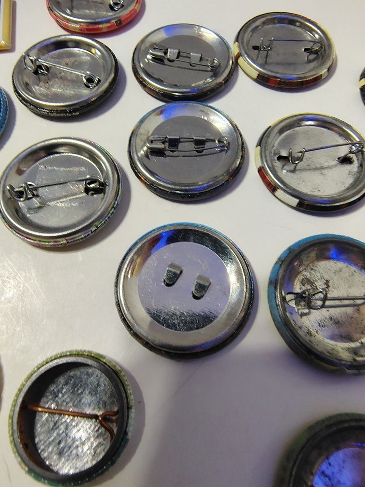 Vintage Button Pinback Lapel Pin Lot Mixed Advertising Sayings Cartoons ...