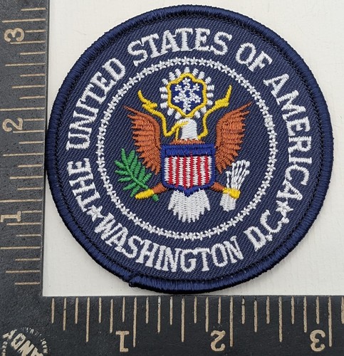 USA Washington DC Patch Round Eagle Seal Iron-On Badge Vintage Souvenir ...