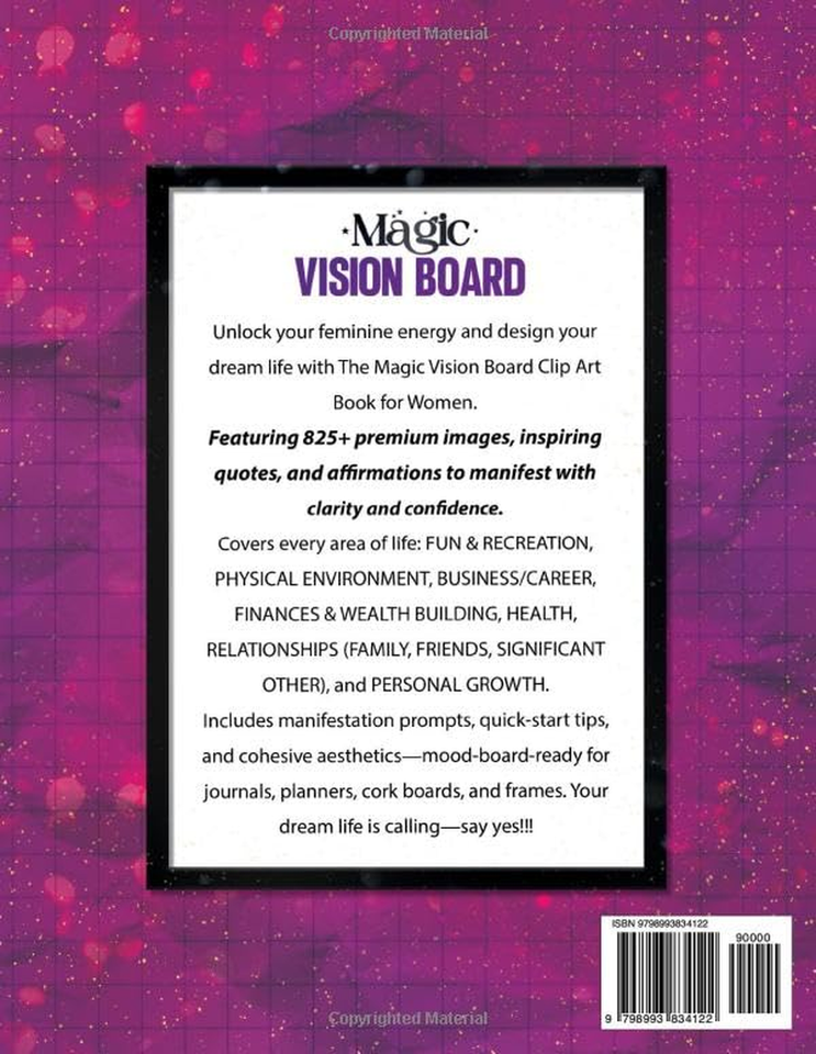 The Magic Vision Board Clip Art Book for Women: Manifest Your Dream ...