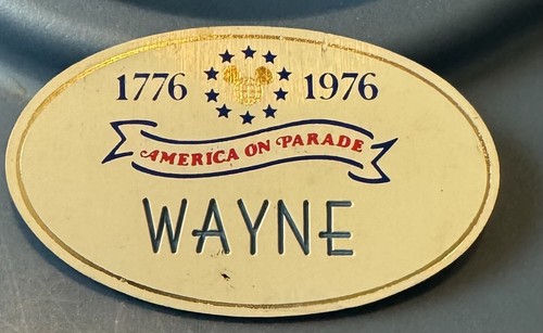 Vintage Disney Cast Member Wayne Name Tag | eBay