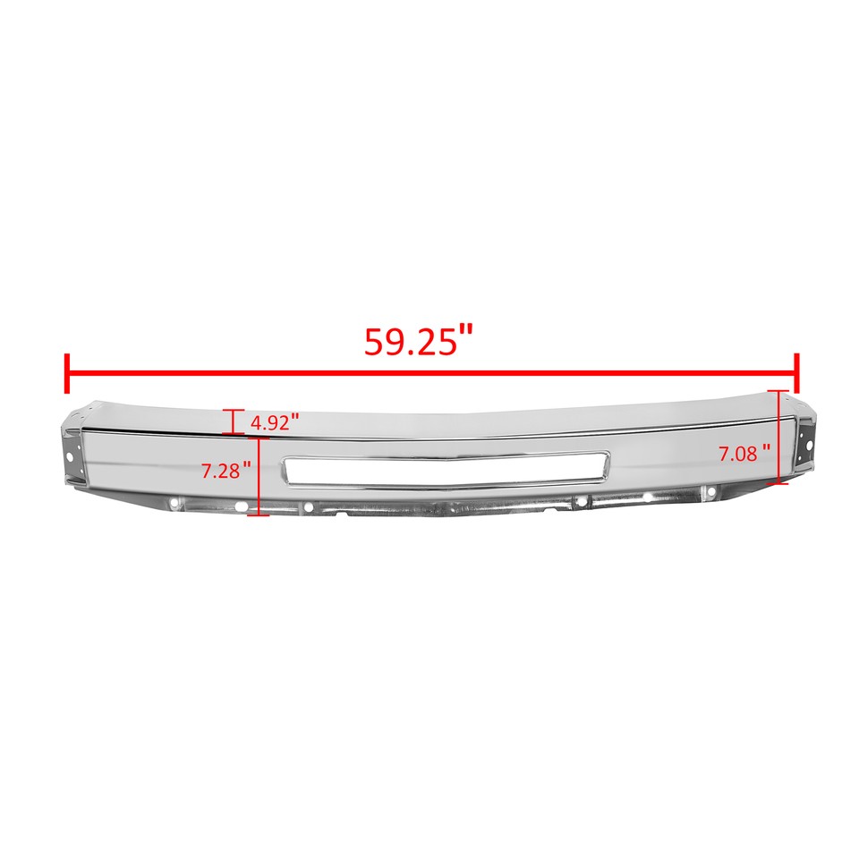 For 07-13 Chevy Silverado 1500 GM1002831 Front Bumper Impact Face Bar w ...