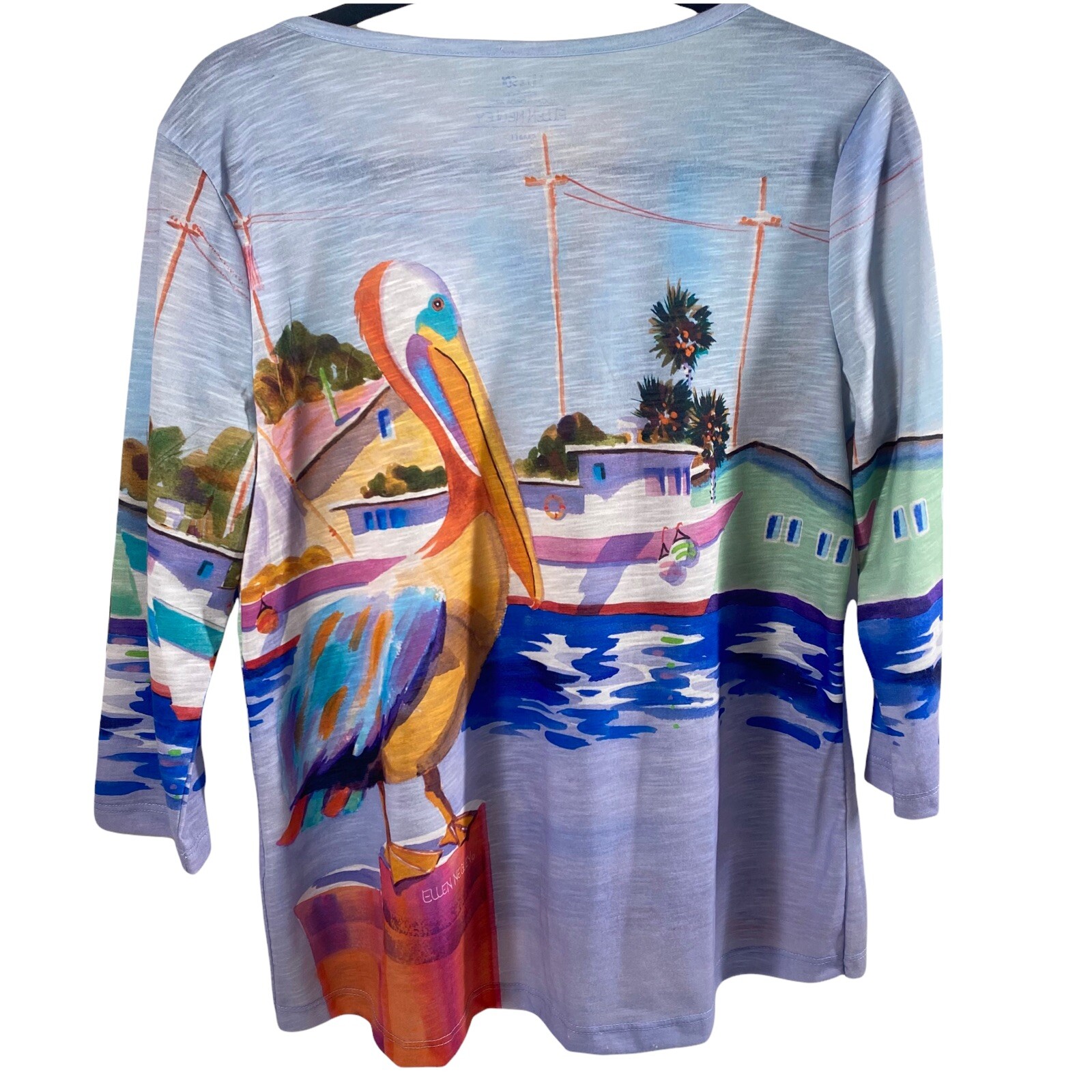 Art & Sol Pelican Print Boat Nautical By Ellen Negley… - Gem