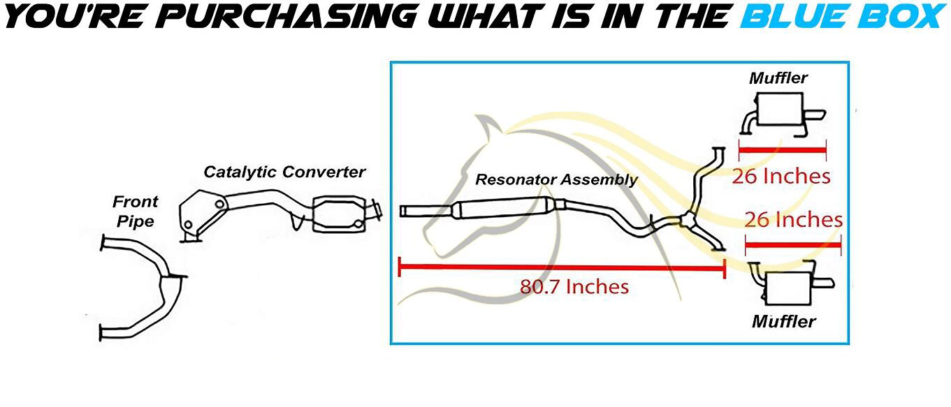 2006-2009 Subaru Legacy 2.5L Resonator Pipe Muffler Exhaust System Kit ...