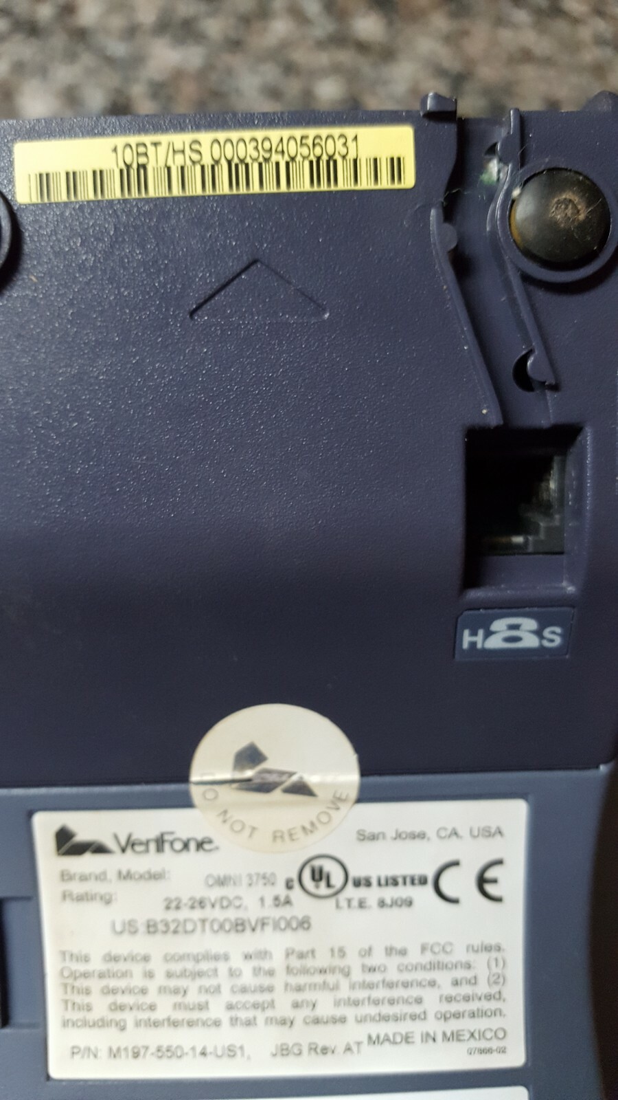 Verifone OMNI 3750 credit card processing terminal w/ printer chip ...