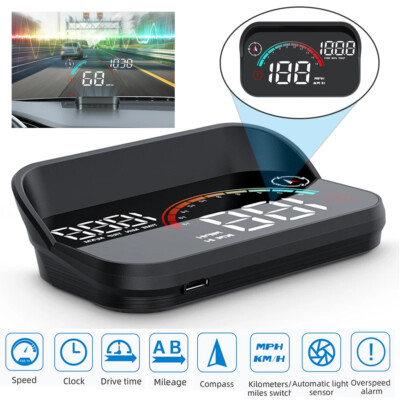 ANCEL M22 HUD Head Up Display Digital GPS Speed Meter HD LCD Fit For ...