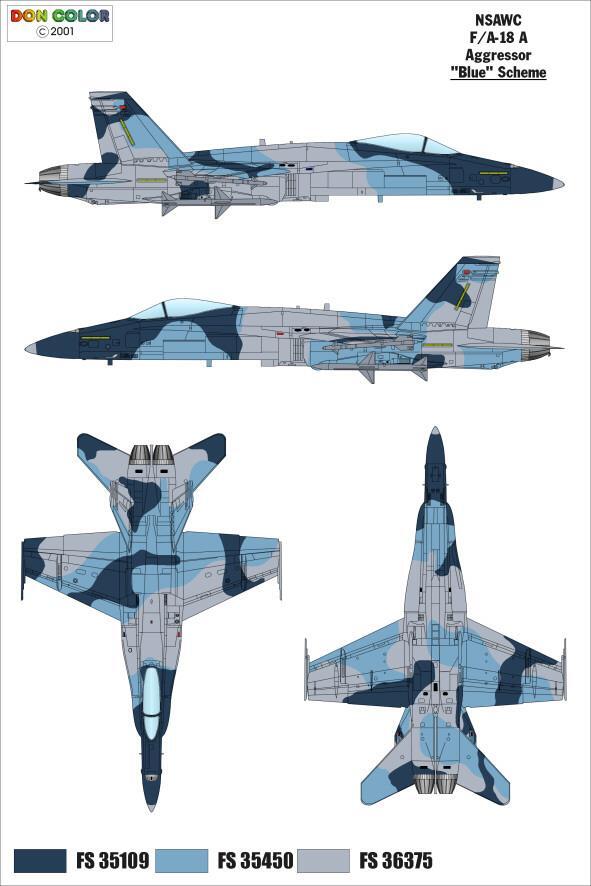 1/144 PLASTIC HOBBYCRAFT KIT F-18A Rollout KIT with NSAWC BLUE SPLINTER ...