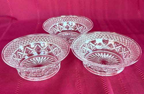 Set of 3 Imperial Cape Cod Clear Flared Fruit Dessert Mayonnaise ...