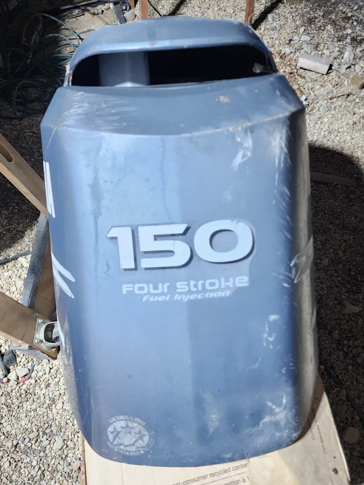 Yamaha Boat Outboard Motor Cowling | Fourstroke 150 HP Cover Gray. Few ...