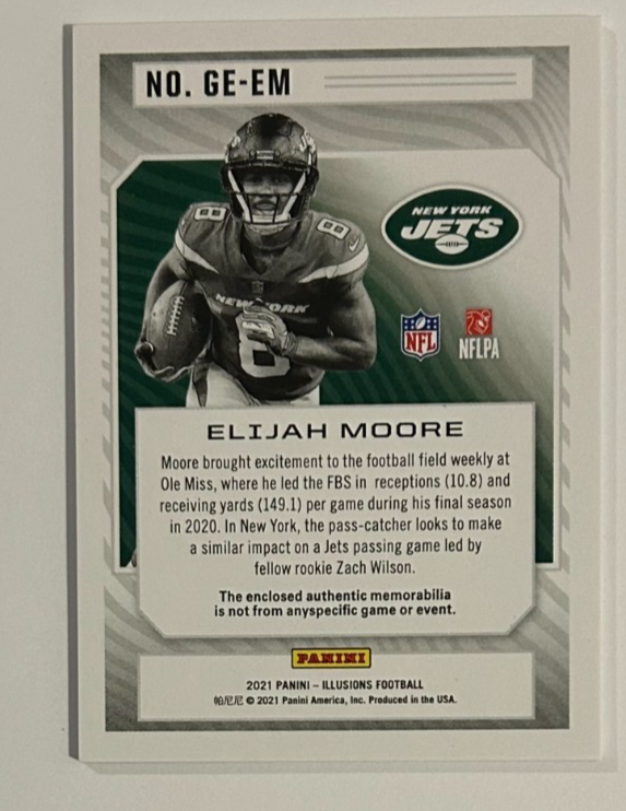 Elijah Moore 2021 Panini Illusions Great Expectations Rookie ...