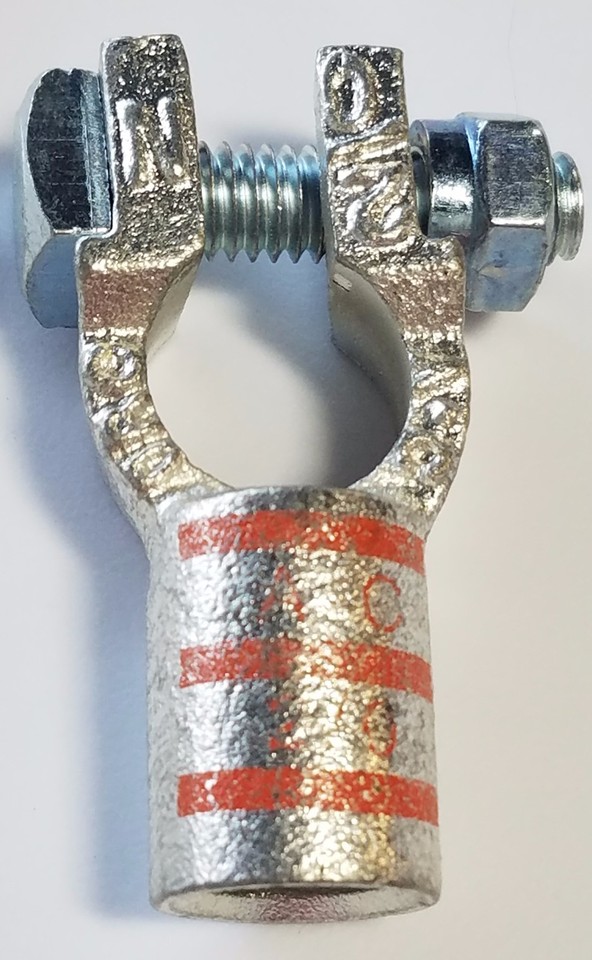 Battery Cable Ends Copper Top Post Terminal Connectors 4 GAUGE THUR 4/0 ...