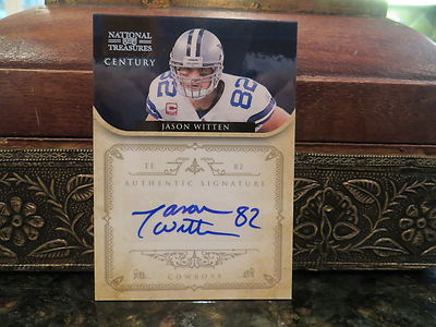 National Treasures Platinum Autograph Cowboys Auto Jason Witten 1/1 ...