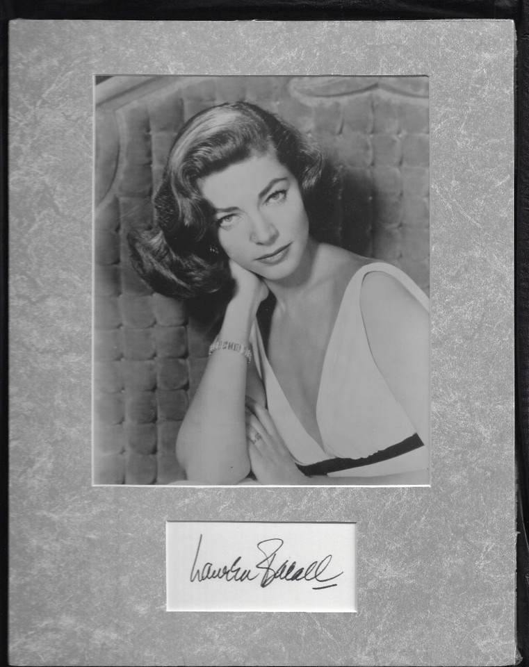 Bacall, Lauren: Autographed 8"x10" photo / still – {c} Lauren Bacall ...