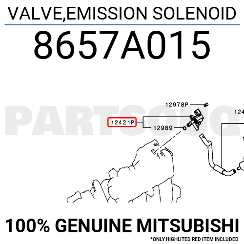 8657A015 Genuine Mitsubishi VALVE,EMISSION SOLENOID | eBay