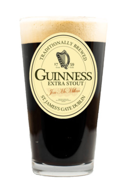 Guinness Extra Stout (St. James's Gate, Dublin) - 16oz Pint Beer Glass ...