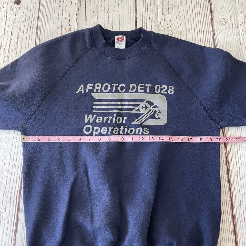 Vintage AFROTC Det 028 Warrior Operations Pullover Crewneck Sweatshirt ...