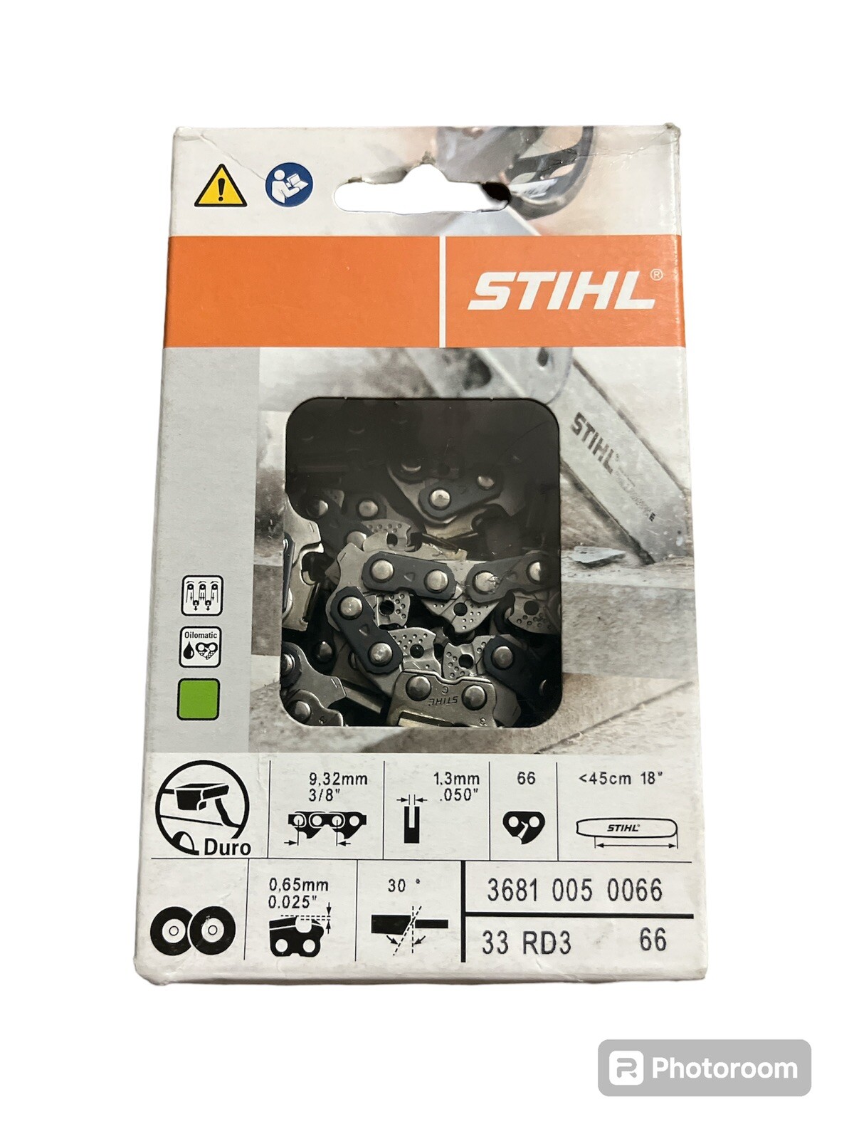 STIHL Carbide Oilomatic DURO Low Kickback Saw Chain 3681 005 0066 33RD3 ...
