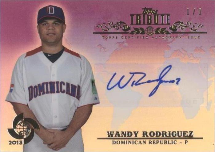2013 Topps Tribute WBC - Autographs Wandy Rodriguez #WTA-WR Purple /1 ...