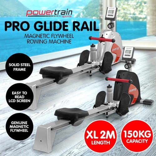 Powertrain Magnetic Flywheel Rowing Machine Home Gym Exercise Fitness ...