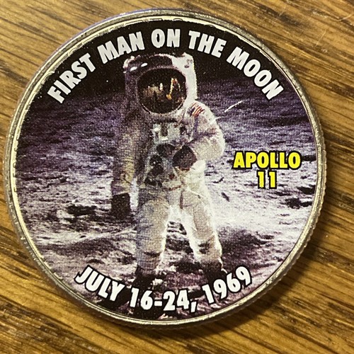 Apollo 11 First Man On The Moon Colorized Kennedy Half Dollar Coin | eBay