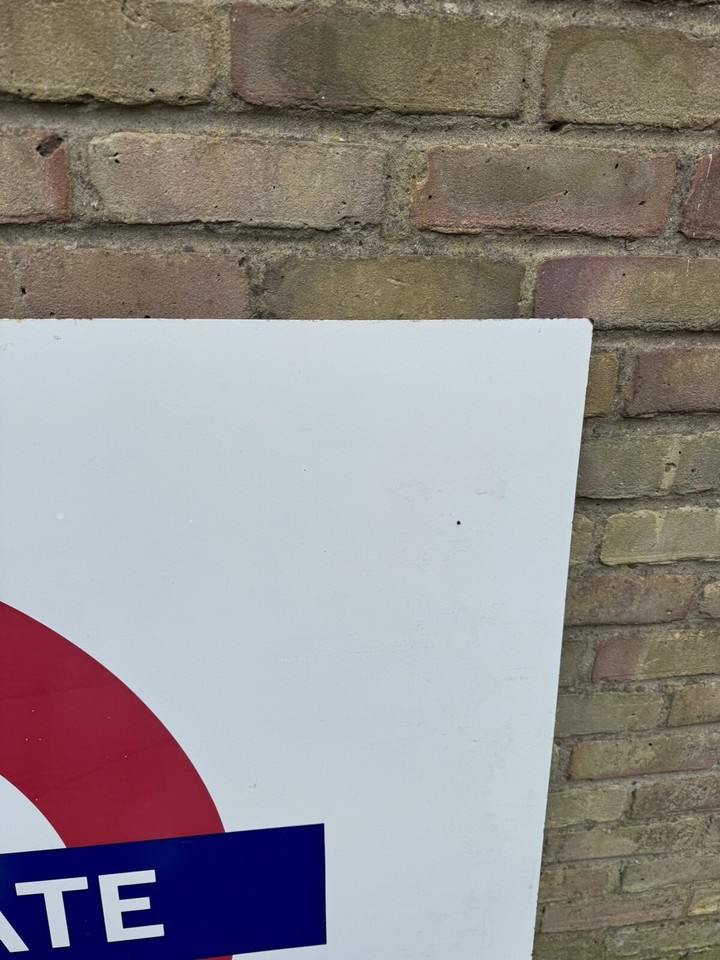 Large Vintage London Underground Enamel Sign Moorgate Station | eBay