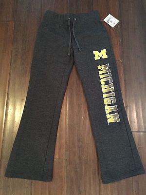 Michigan Wolverines Womens Small Grey Wide Leg Sweat Pants W/ Screen ...