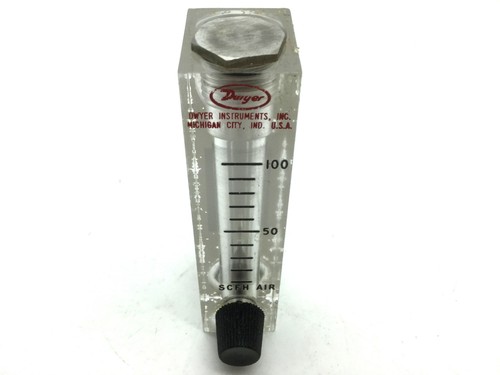 Dwyer VFA-8-SSV Flow Meter 2" Scale 10-100 SCFH Air SS Valve | eBay