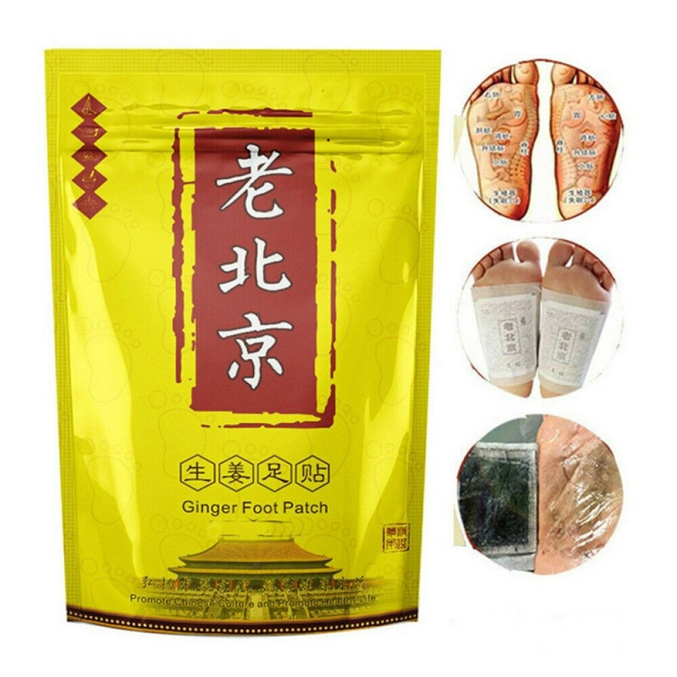 200 PAD Detox Foot Patches Pads Lymphatic Drainage Ginger Body Toxins ...