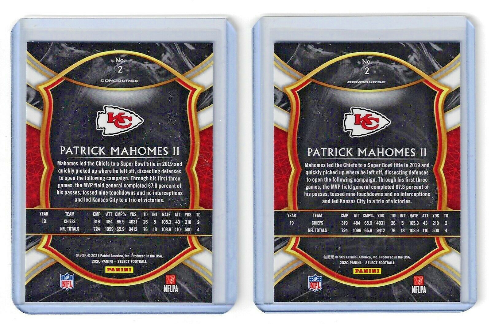 2020 Panini Select - Concourse #2 Patrick Mahomes II for sale online | eBay