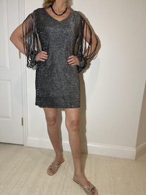 New Formal String Sleeve Mini Party Dress 3XL Bodycon Cocktail Shiny ...