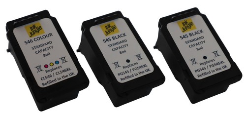 PG545 CL546 Black Colour Ink Cartridges For Canon PIXMA TS3450 TS3451 ...