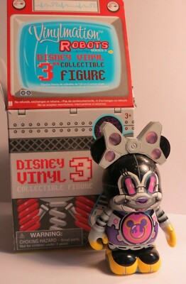 DISNEY VINYLMATION ROBOT MINNIE MOUSE PINK BOW BOT 3" FIGURE / DOLL | eBay