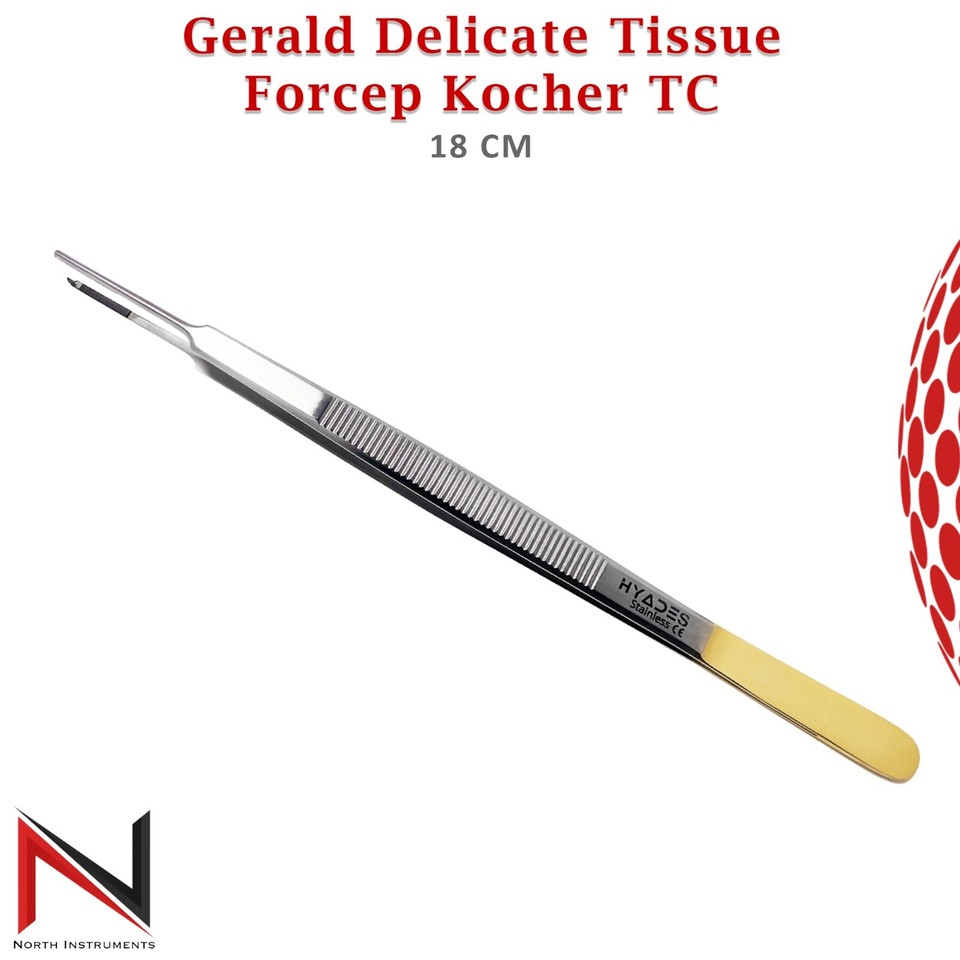 TC Gerald Delicate Point Tissue Forceps Straight 18cm Dental Serrated ...