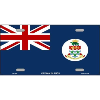Cayman Islands Flag MINI Size 4"x2.2" License Plate Metal Sign for Home ...