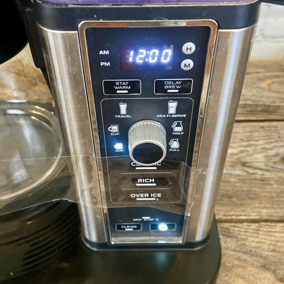 Ninja CM300 Hot Over Ice Single Serve or Drip Coffee Maker 10 Cup Glass ...