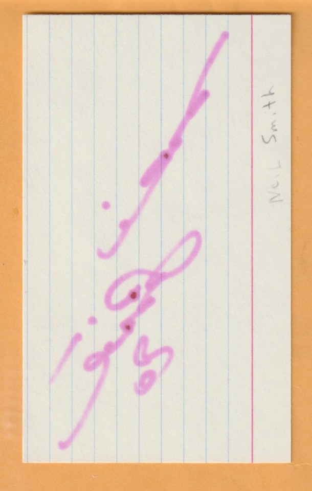 Neil Smith Kansas City Chiefs AUTO Signed 3x5 Card Nebraska Cornhuskers ...