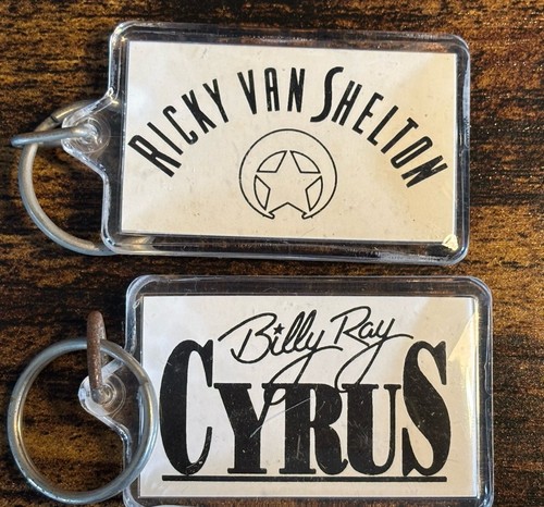 Billy Ray Cyrus & Ricky Van Shelton Vintage Key Chain Acrylic Fobs | eBay