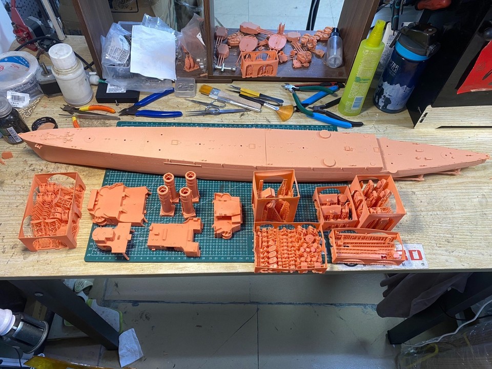 3D printed kits 1/200 USS Marblehead (CL-12) Omaha class Cruiser (full ...