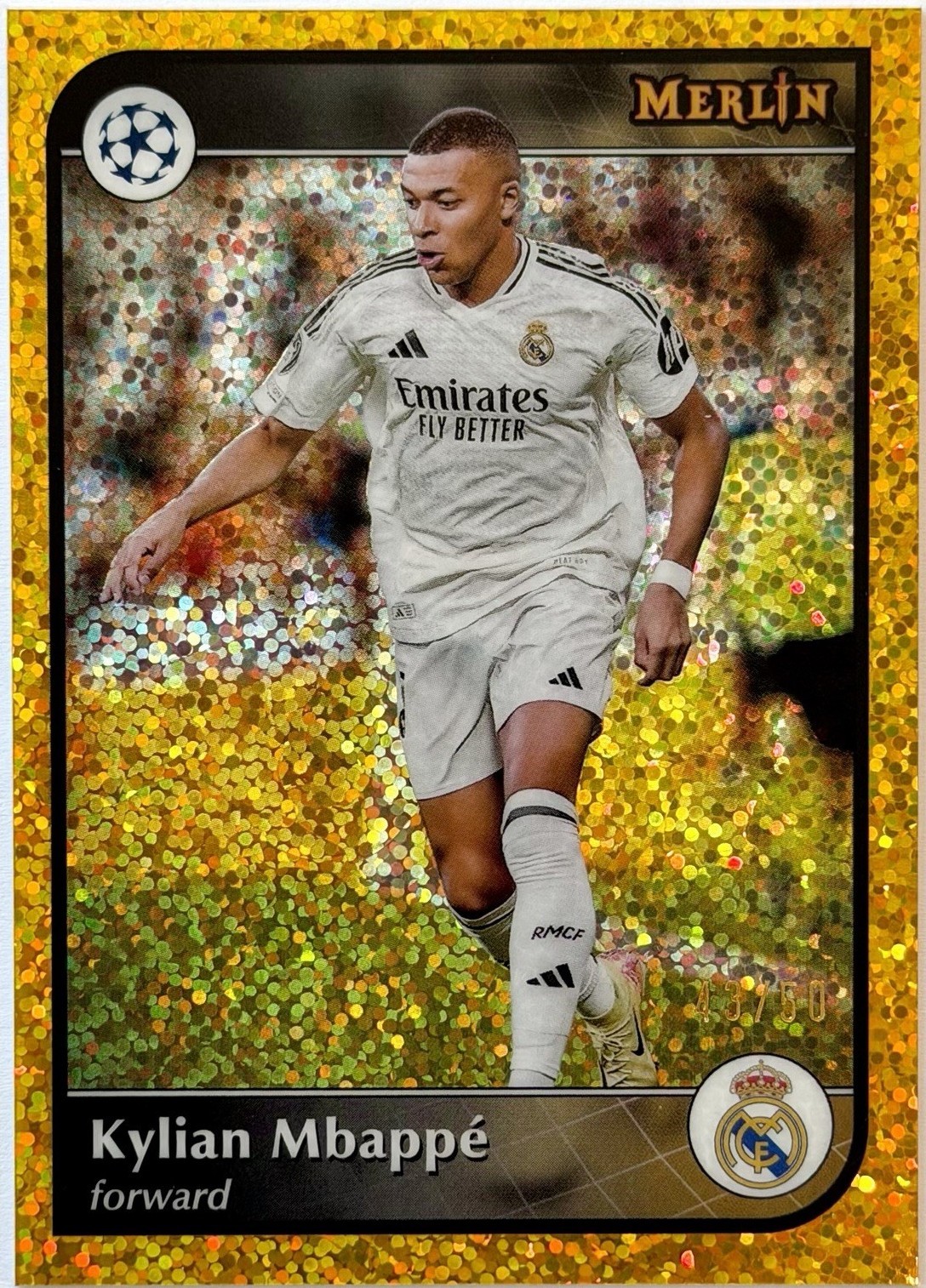 2024-25 Topps Merlin Uefa Club Competitions - Kylian Mbappe #9 Gold ...