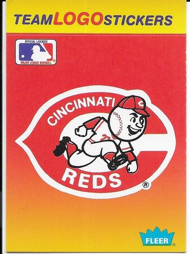1991 Fleer / Cincinnati Reds Team LOGO / Raw Vintage Sticker Card | eBay