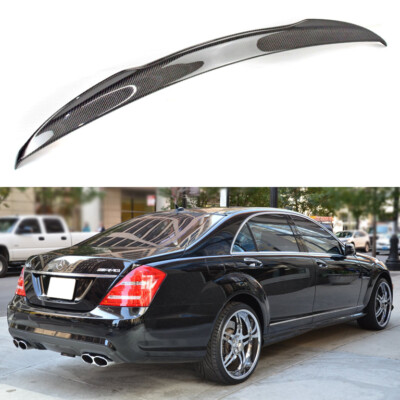 2007~2013 Carbon Fiber Rear Trunk Spoiler V Look For Mercedes Benz W221 ...
