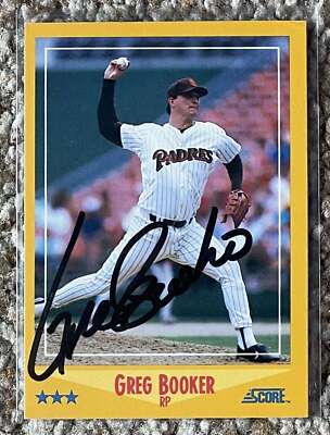 Greg Booker signed 1988 Score - Padres | eBay
