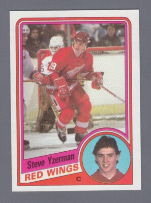 1984-85 Topps #49 Steve Yzerman Detroit Red Wings Rookie Hockey Card NM ...