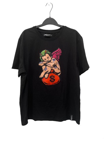 Roku Studio Angel Money Bag Evil Eye Devil Baby Tattoo Black T Shirt ...