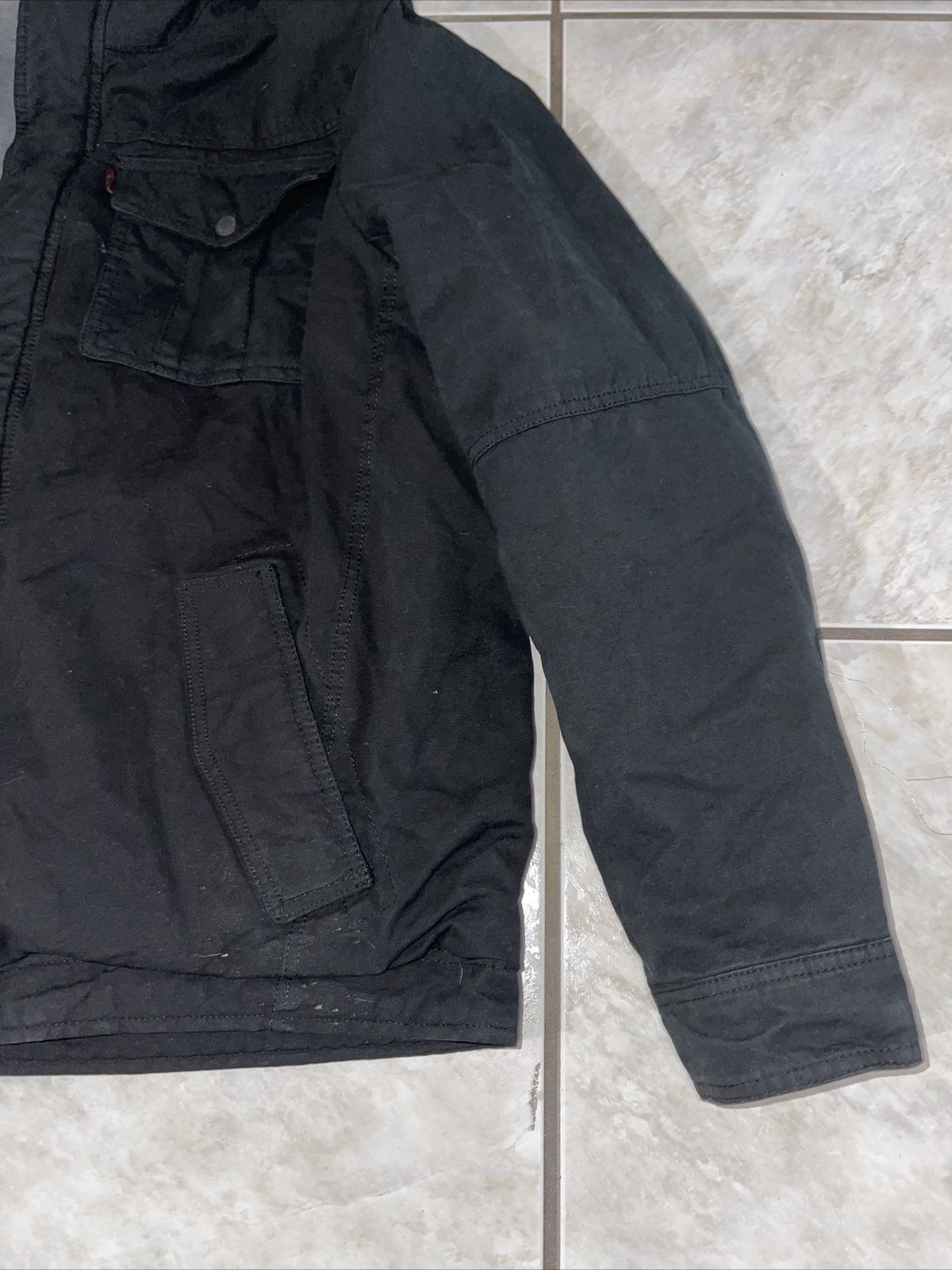 Levi’s Denim Jacket with Hoodie attached mens sz 2XL … - Gem