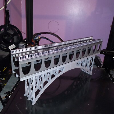 20" Big Custom double Deck Vehicle or Train Truss Arch Bridge 3D ...