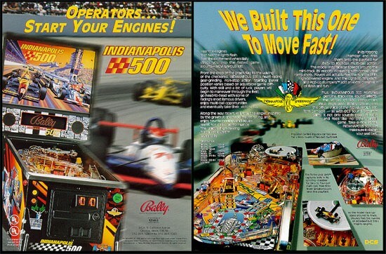 Indianapolis 500 Pinball Flyer Mint Original Indy 500 Brochure | eBay