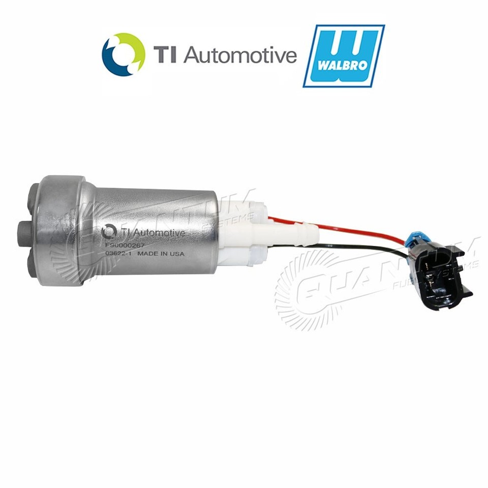 GENUINE WALBRO/TI F90000267 450LPH High Performance E85 Fuel Pump + QFS ...