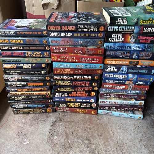 Lot 44 David Weber Hardcover Book Dust Jacket Eric Flint Clive Custer ...