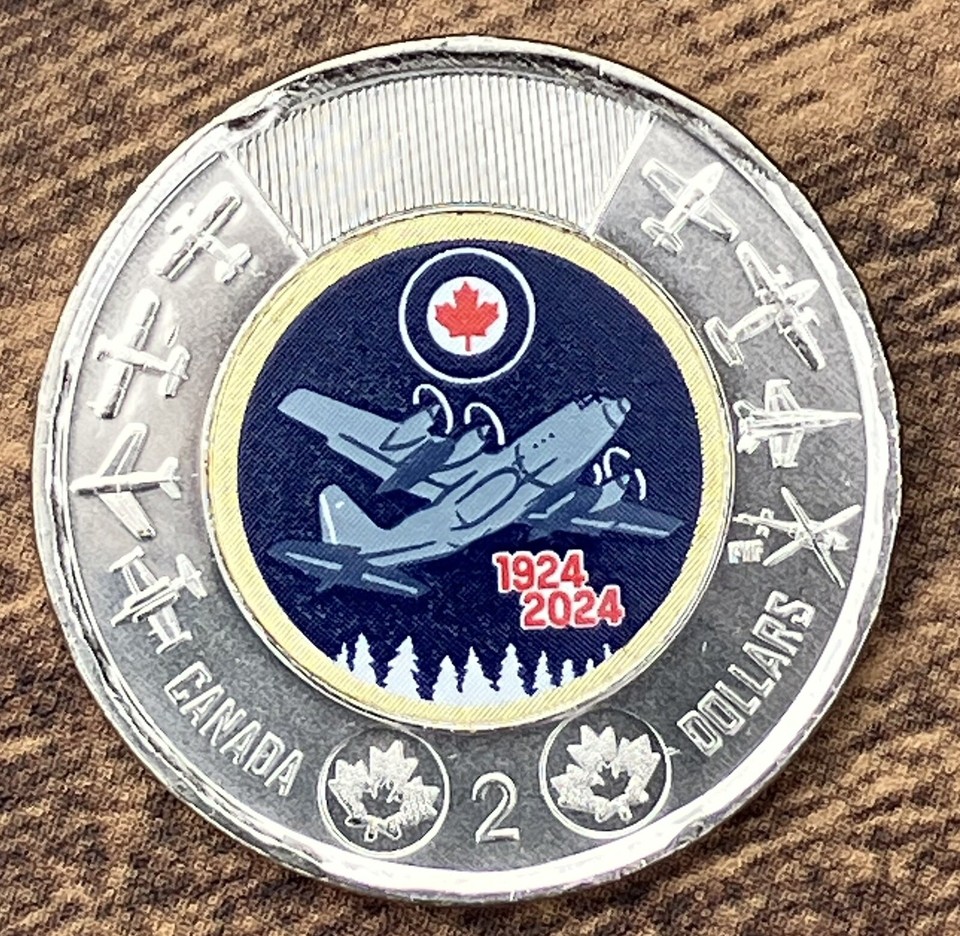 2024 Canada AIR FORCE 100 $2 toonie set + L.M. MONTGOMERY $1 loonie set ...