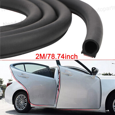 2M Car Side Window Trim Edge Moulding D Shape Rubber Weatherstrip ...